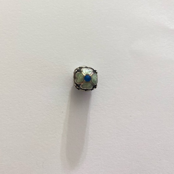 Pandora | Jewelry | Authentic Blue Flower Pandora Charm | Poshmark